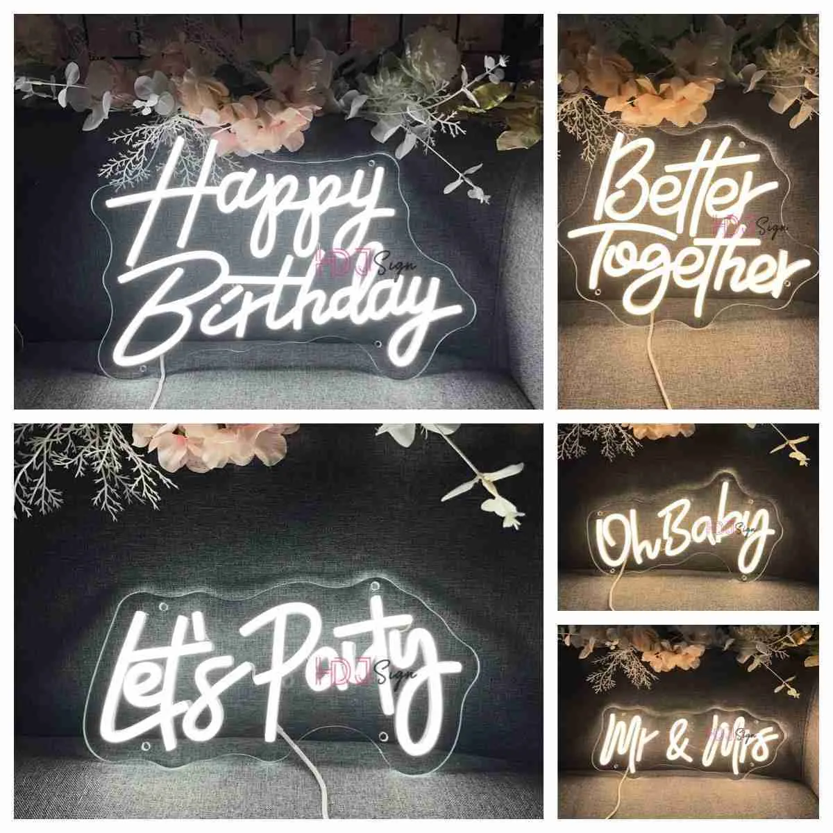 DHgate.com:Happy Birthday LED Neon Light Sign for Home Room Wall Decor ...