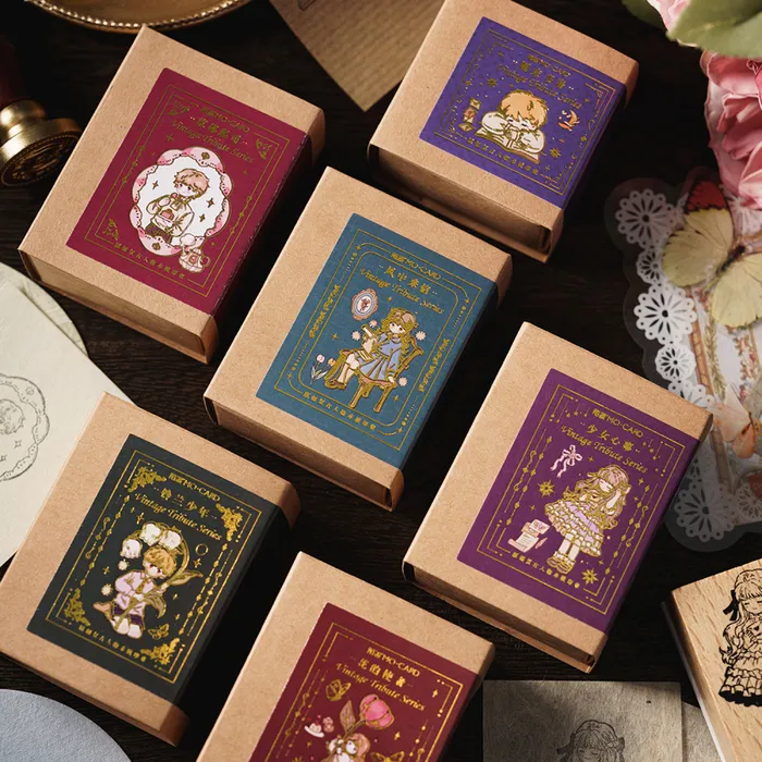 DHgate.com:6Packs Vintage Praise Series DIY Wooden Rubber Stamps for Stationery Scrapbooking ...