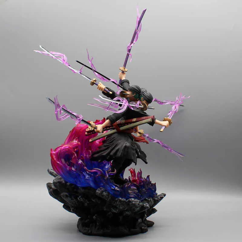 One Piece Zoro Wano Onigashima 9 Swords PVC Action Figure 40cm Naruto ...
