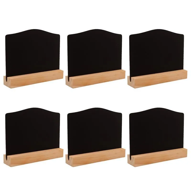 6 Mini Chalkboards - Double-Sided Wooden Message Boards, Small ...