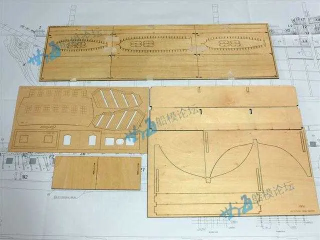 Model Set USS Bonhomme Richard Scale 1 48 58 Wood Model Ship Kit Sail ...