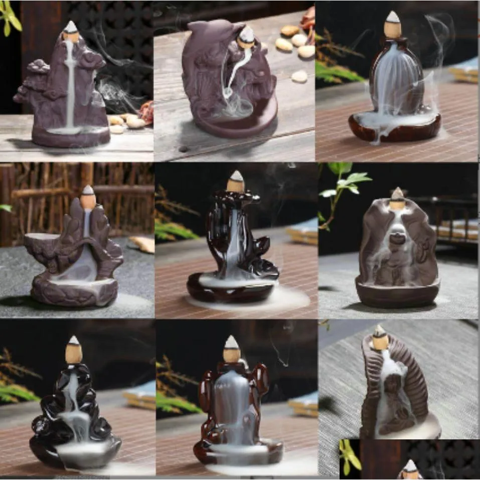 DHgate.com:Waterfall Backflow Incense Burner | Ceramic Glaze Aroma ...
