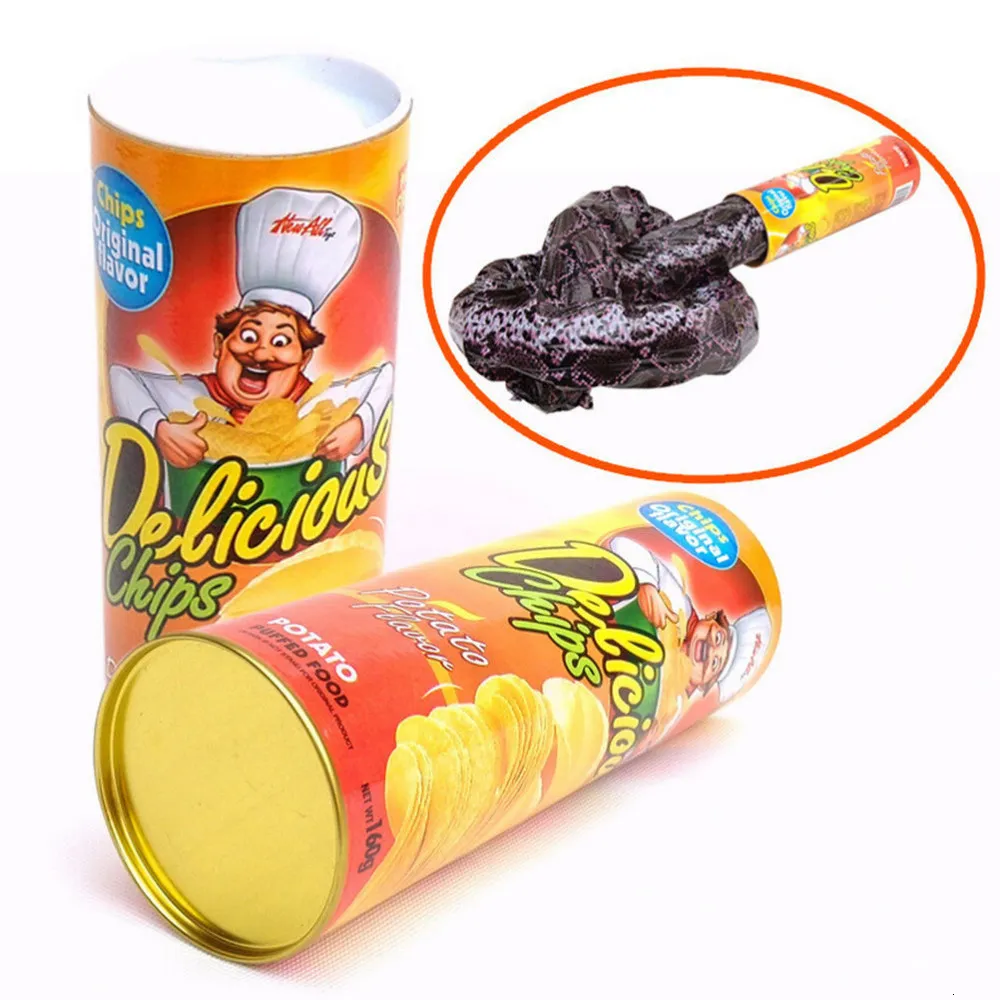 DHgate.com:Hilarious Potato Chip Magic Spring Surprise Snake Toy for ...