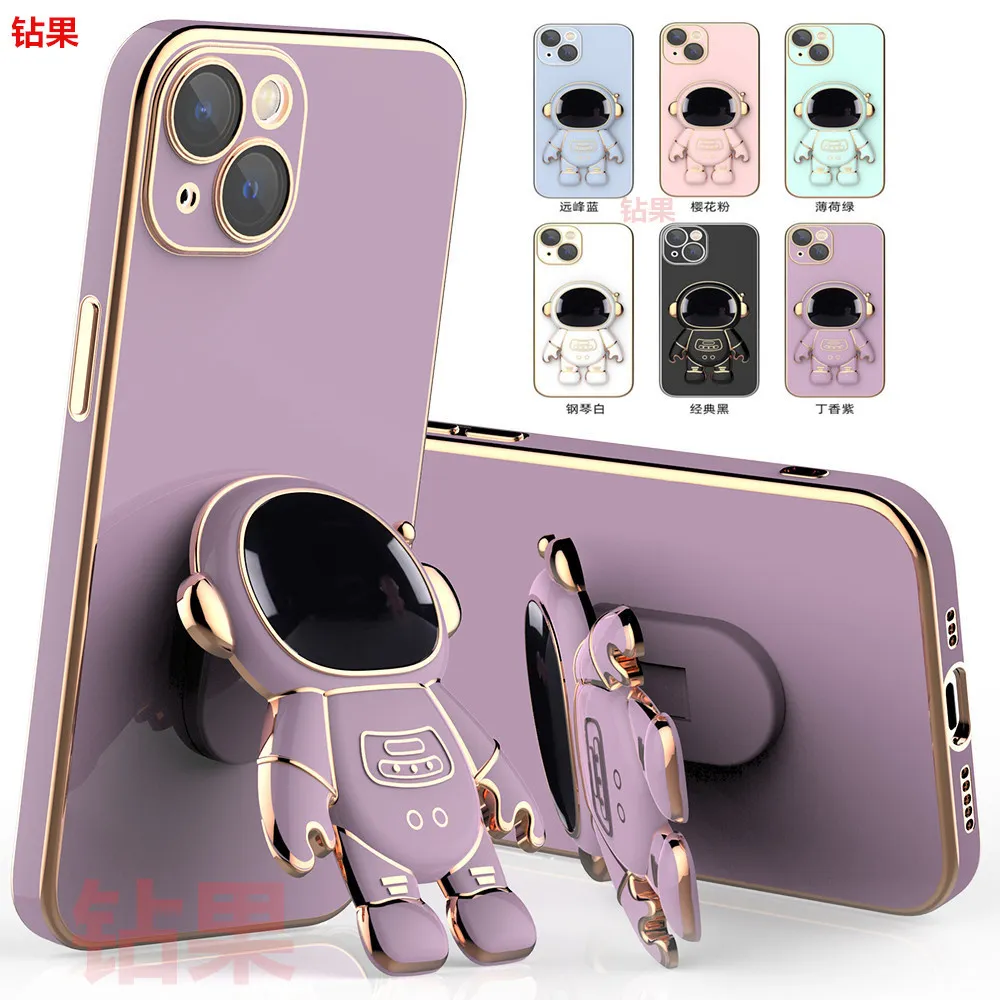 Cute 3D Astronaut Holder Stand Phone Case for iPhone 14, 13, 12, 11 Pro ...