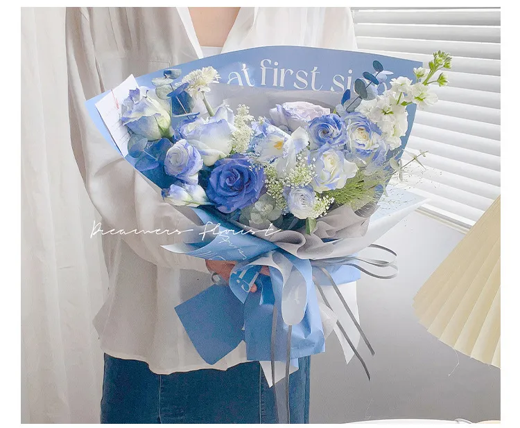 Packaging Paper: Cynthia Letter Flower Bouquet Wrapping Paper - Fall In ...
