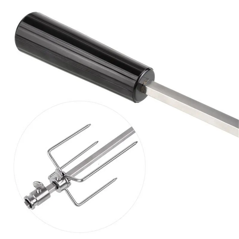 BBQ Grill Rotisserie Electric Motor & BBQ Forks Set: Metal Spit For ...