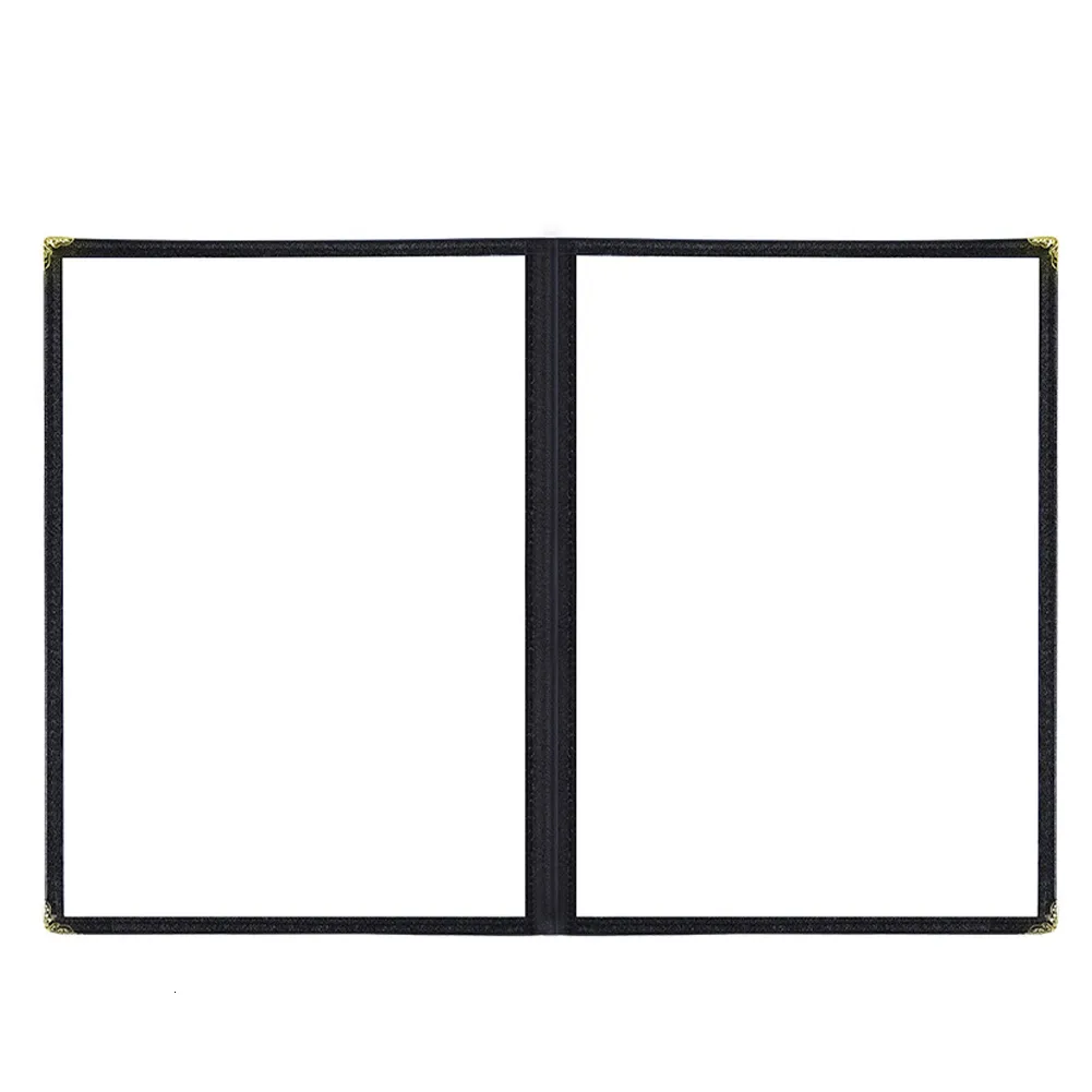 A4 Menu Cover Display Book - Foldable PU Leather, Transparent ...