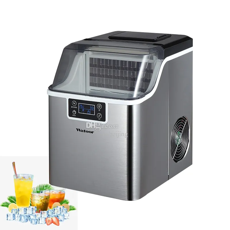 Commercial Electric Ice Maker High Yield Square Ice Cubes For Bars ...