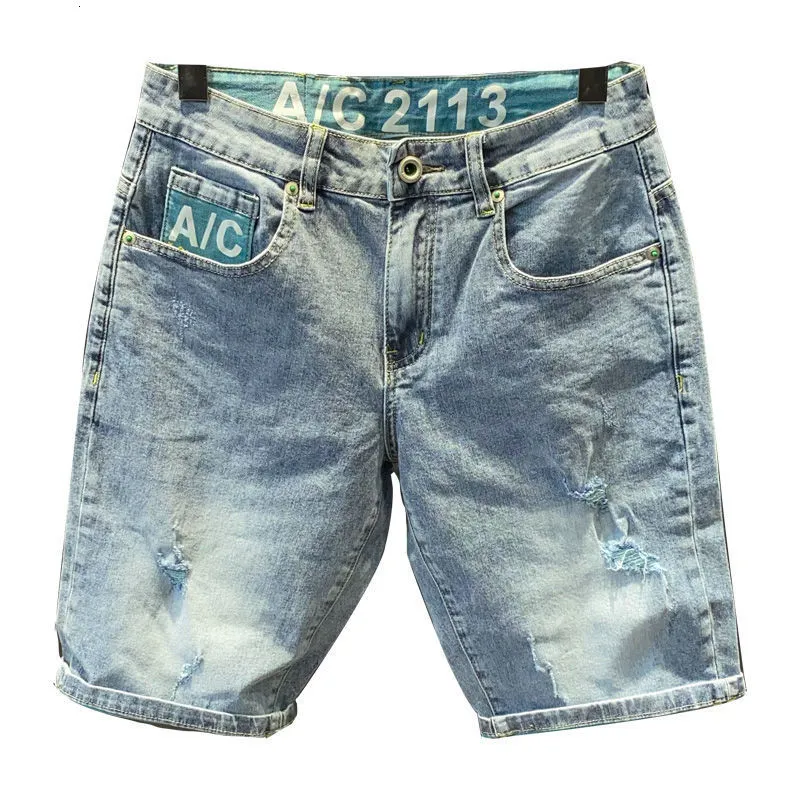 Mejor Precio En A Granel Jeans Pour Hommes Style Coréen Été Luxe Denim