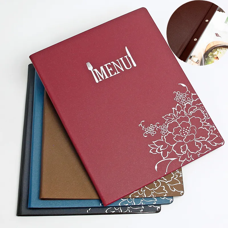 Filing Supplies Good Quality A4 PU Leather Menu Folder Price List Book ...