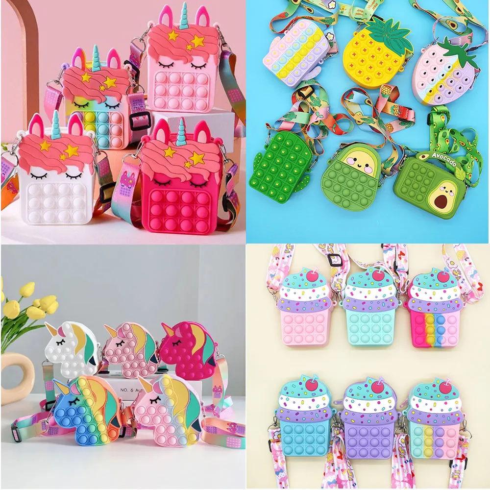 DHgate.com:Pop Toy Bag Messenger Pineapple Unicorn Bag Stress Release ...