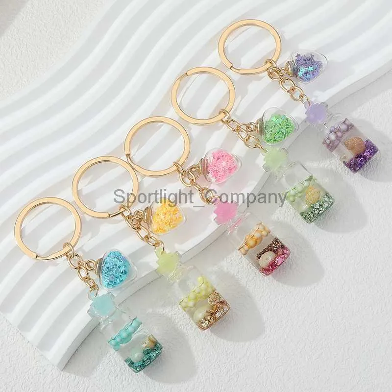 DHgate.com:Ocean Shell Glass Bottle Keychain Set - Colorful Star ...