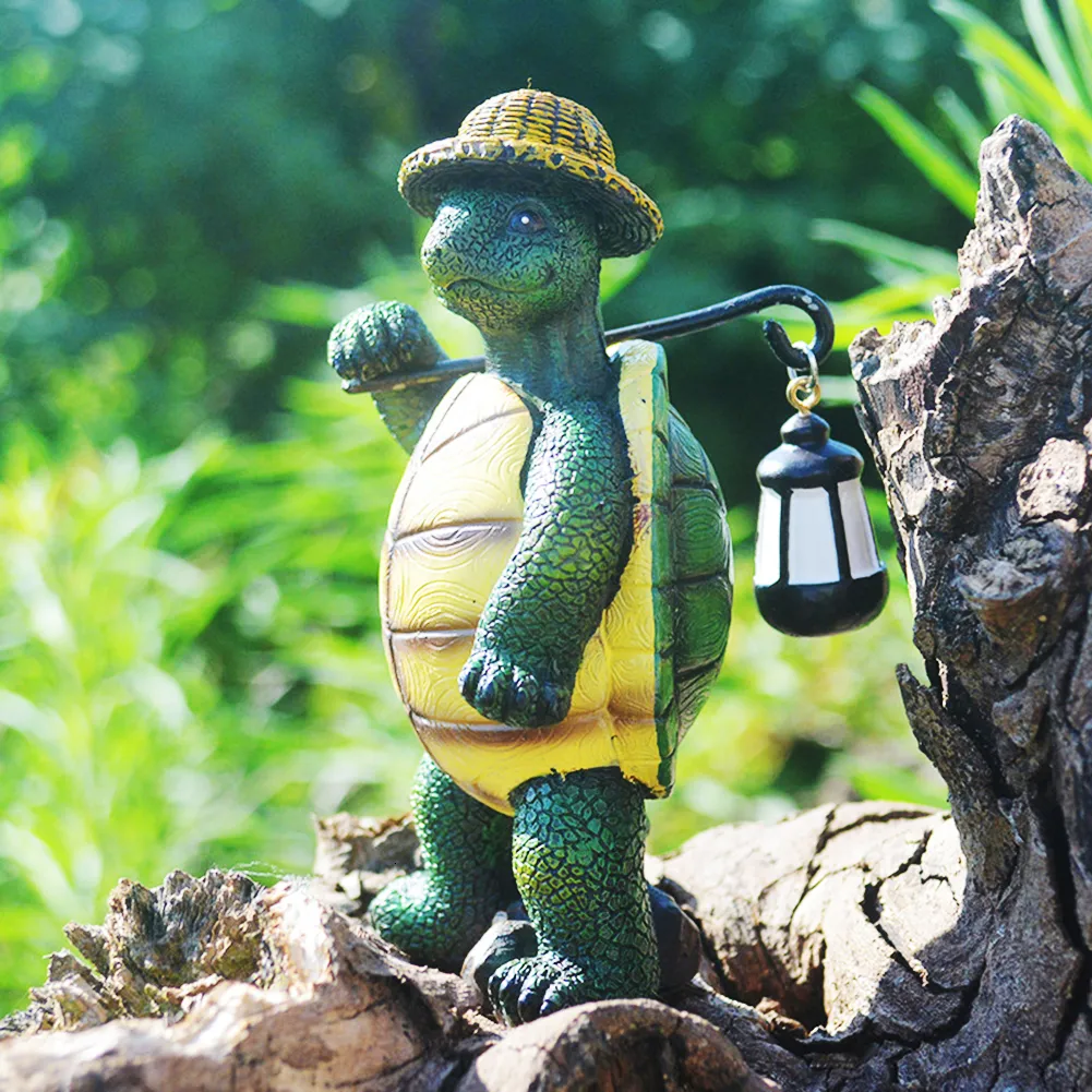 Resin Flower Pot Turtle Decorations: Miniature Turtle Figurines For ...