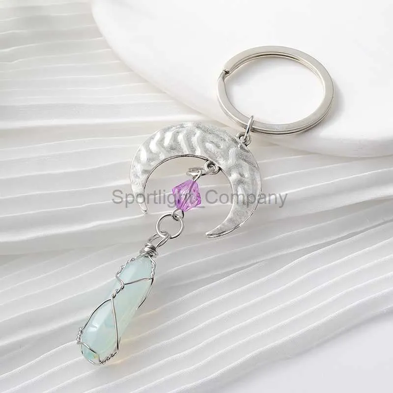 DHgate.com:Moon Crystal Pillar Bead Keychains for Women, Girls ...