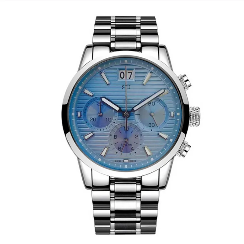 Designer Luxury Mens Quartz Chronograph Watch Full Steel Automatic Date ...