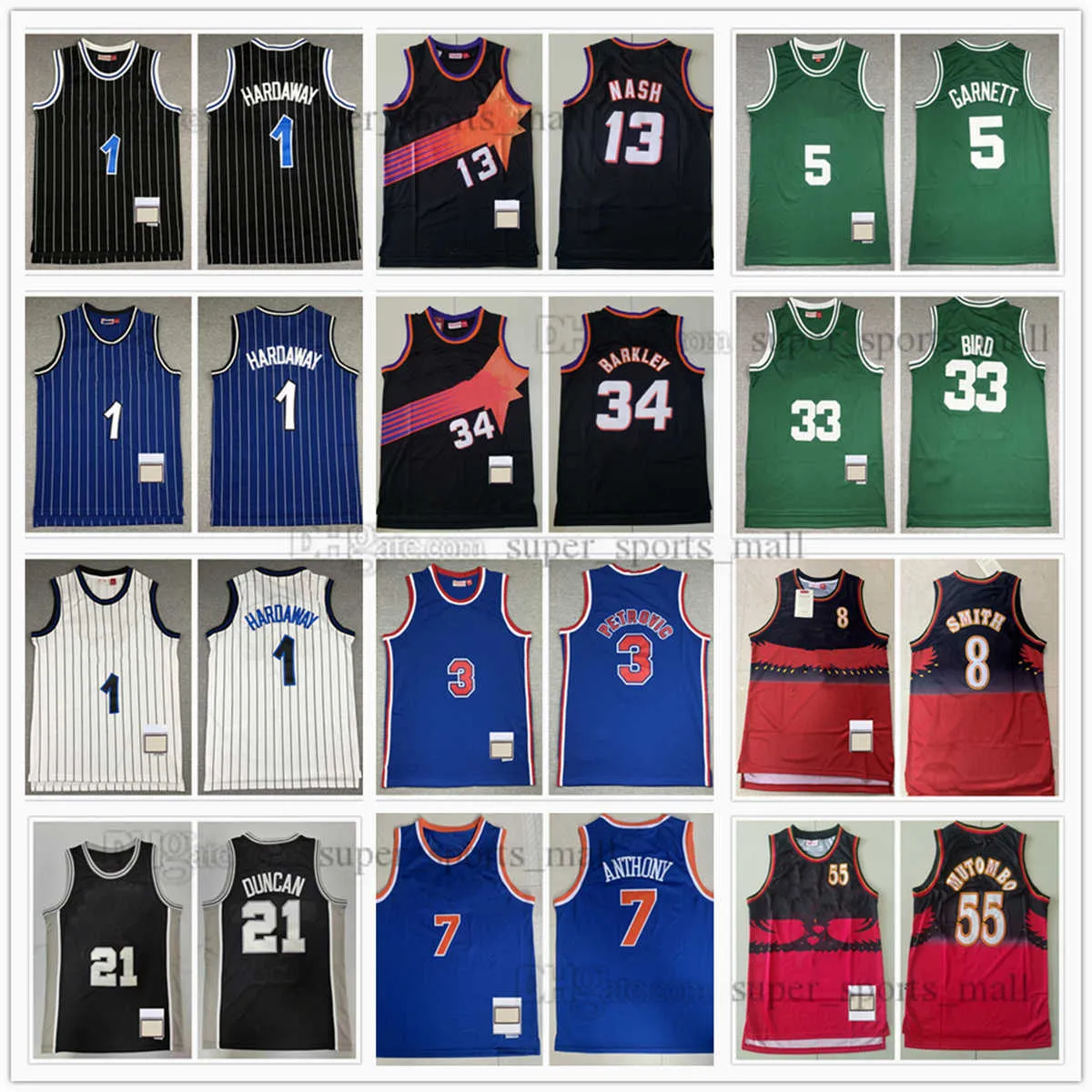 Clearance Sale Basketball Jerseys Sprewell Patrick Ewing Penny Hardaway ...
