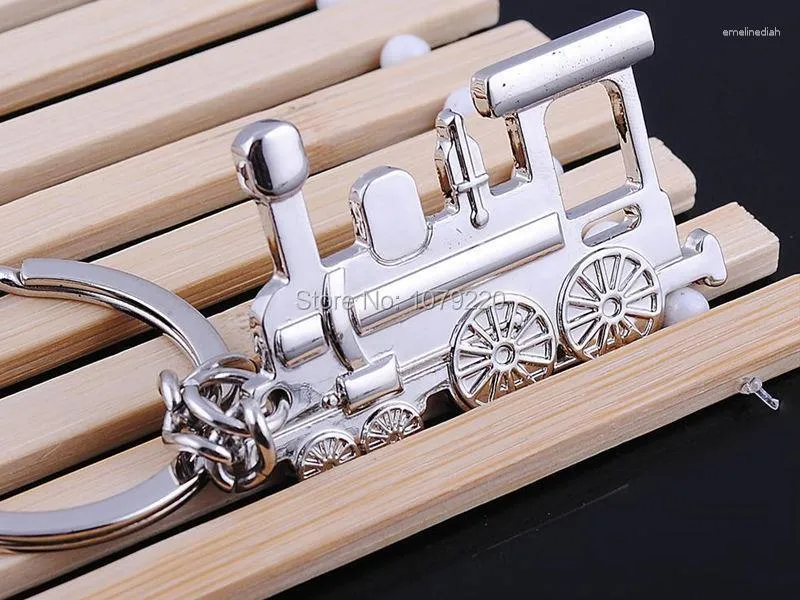 Chrome Train Keychain, Creative Locomotive Keyring Fashion Jewelry For ...