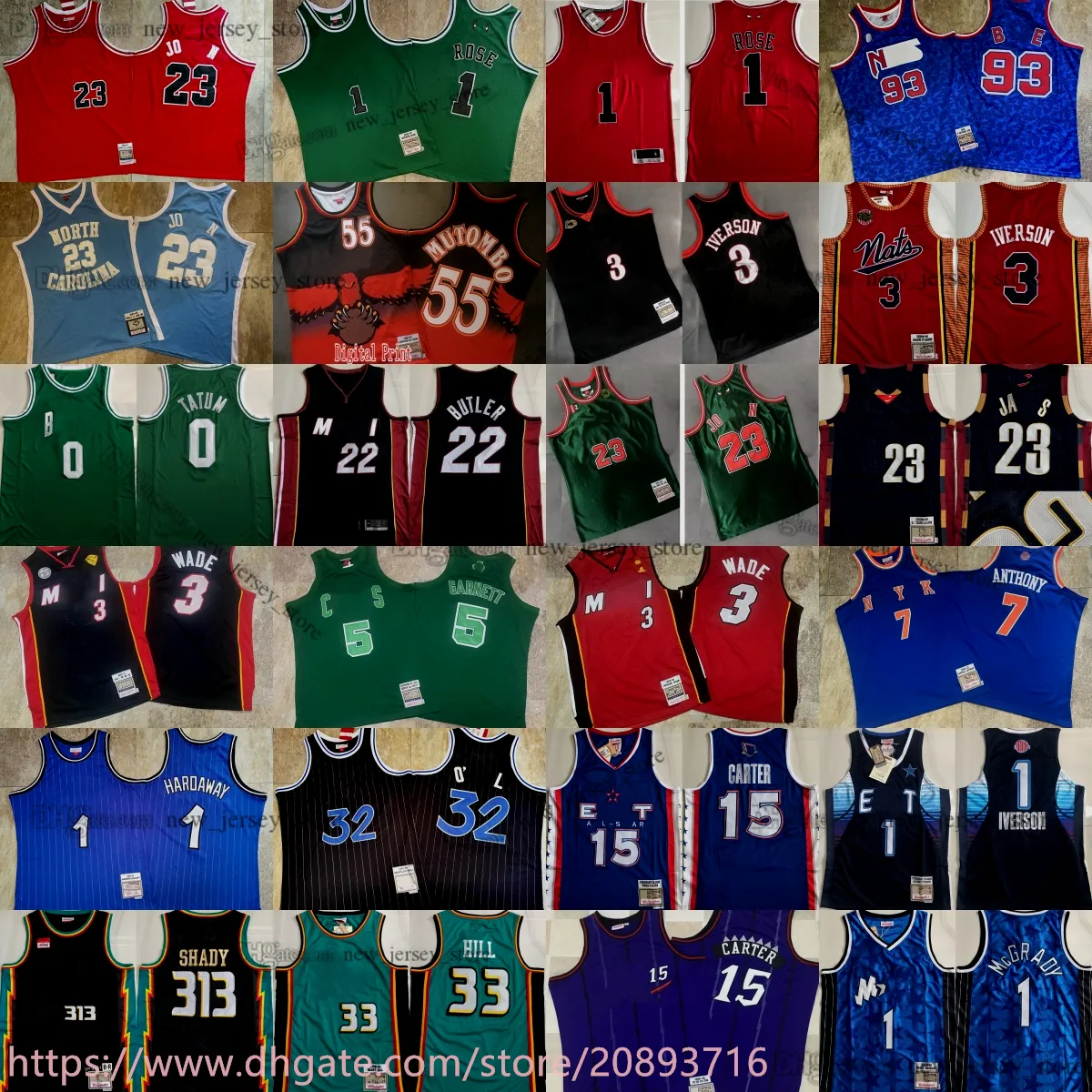DHgate.com:Authentic Throwback Eastern Basketball Jersey for Iverson ...