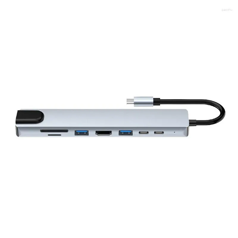 DHgate.com:8-in-1 USB-C Splitter Docking Station, Type-C to Multiport ...