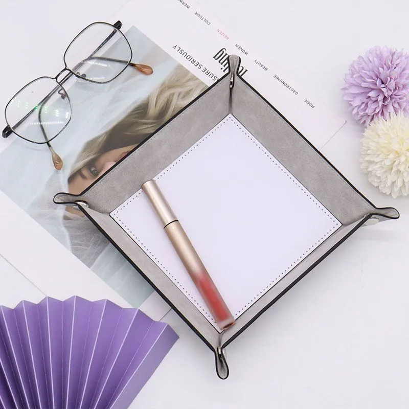 PU Leather Folding Snap Tray For Sublimation Purse Blanks Party Valets ...