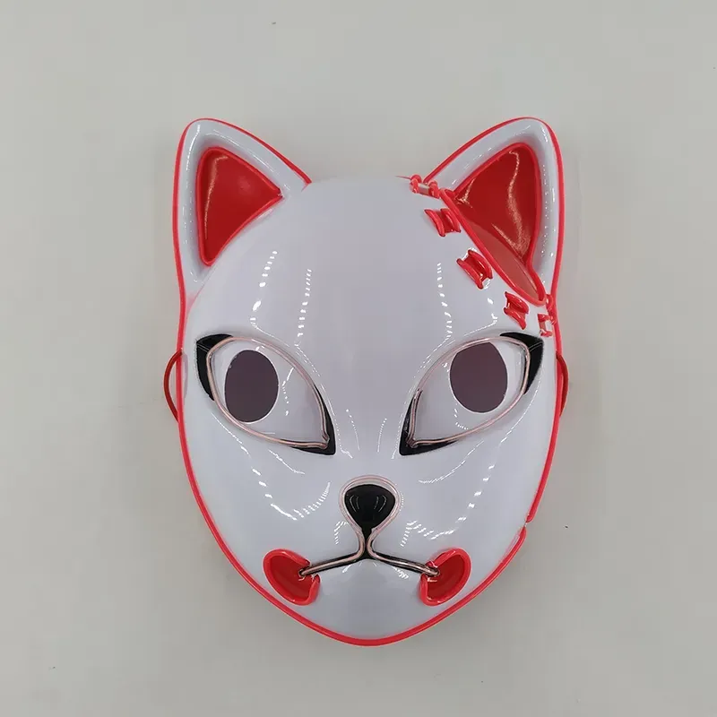 UPS Demon Slayer Glowing El Wire Mask Kimetsu No Yaiba Cosplay Assume ...