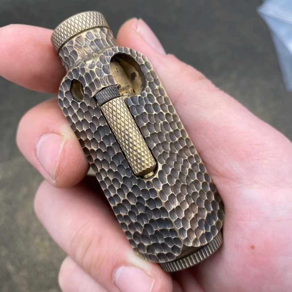 Designer Lighters: Hand Crafted Brass Carved Trench Lighter, Heavy ...