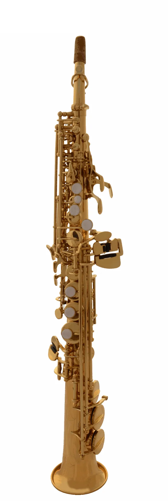 DHgate.com:Professional Bb Soprano Lacquered Gold Split Saxophone with ...