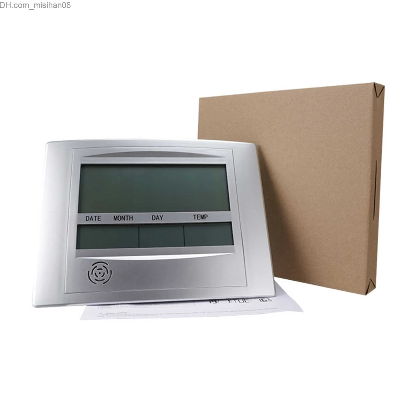 Battery Operated Digital Wall Clock: Large Screen Calendar, Temperature ...