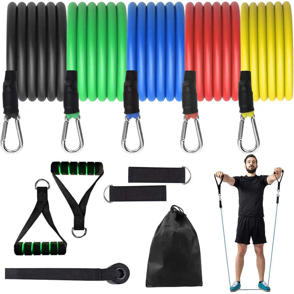 Resistance Bands Set - Crossfit Workout Bands, Home Gym Equipment, Pull ...