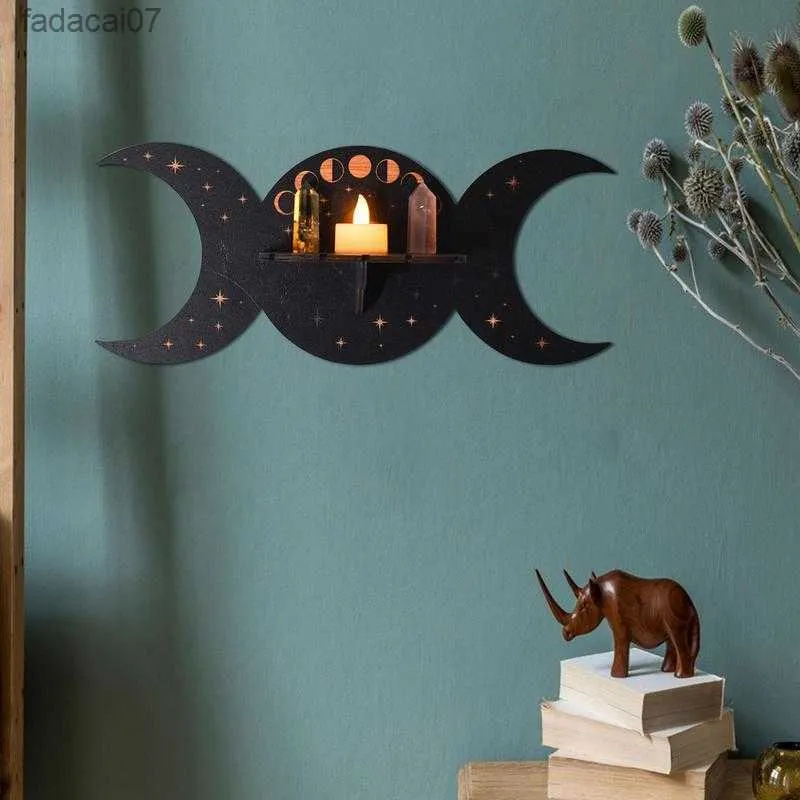 Rustic Moon Shaped Crystal Floating Display Stand For Gothic Jewelry ...