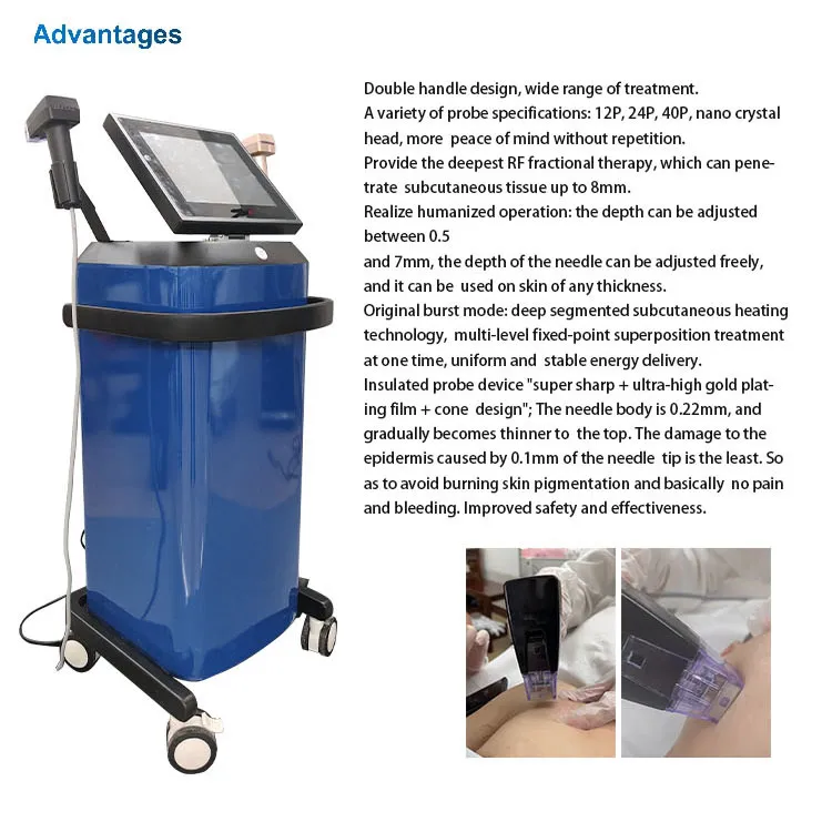 Gold RF Crystallite Microneedle Inface Rf Beauty Instrument For Skin ...