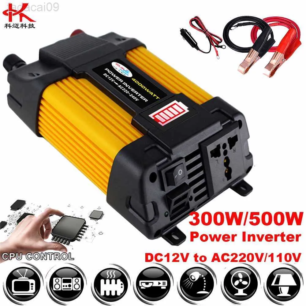 DHgate.com:300W/500W Solar Power Inverter 12V to 110V/220V DC AC Car ...