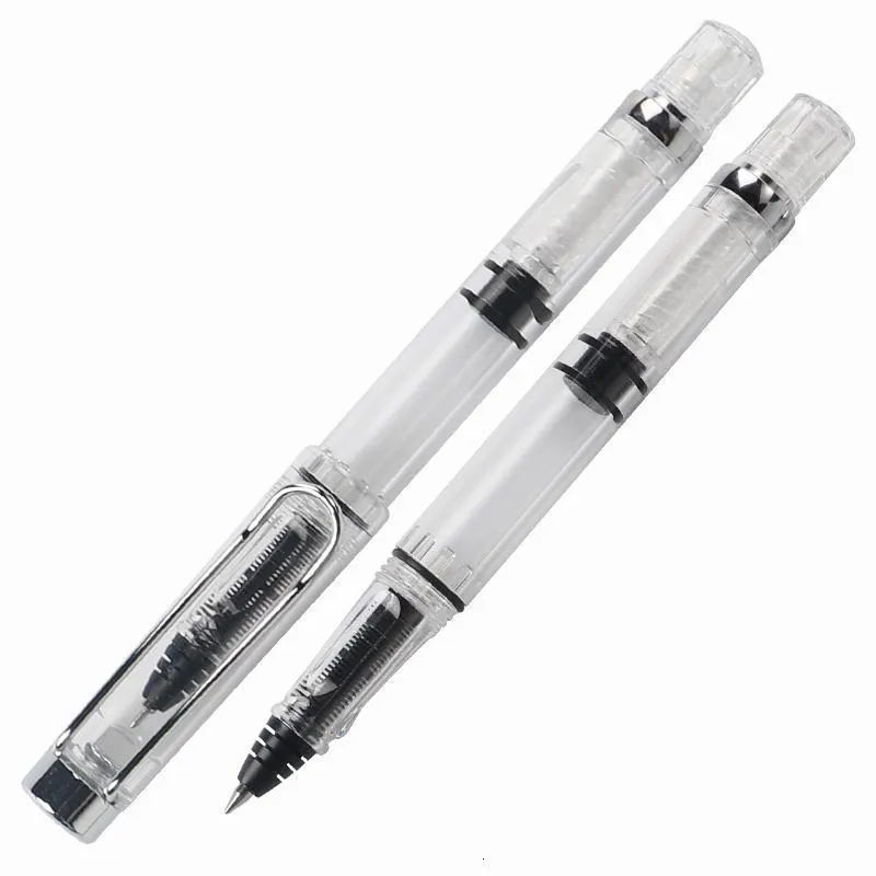 DHgate.com:Transparent White Gel Ink Fountain Pen with Piston Filler ...
