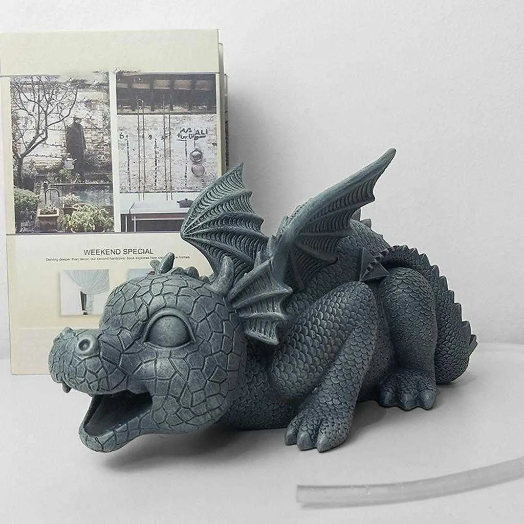 Majestic Dragon Statue Sculpture Outdoor Garden Fountain Decor For ...