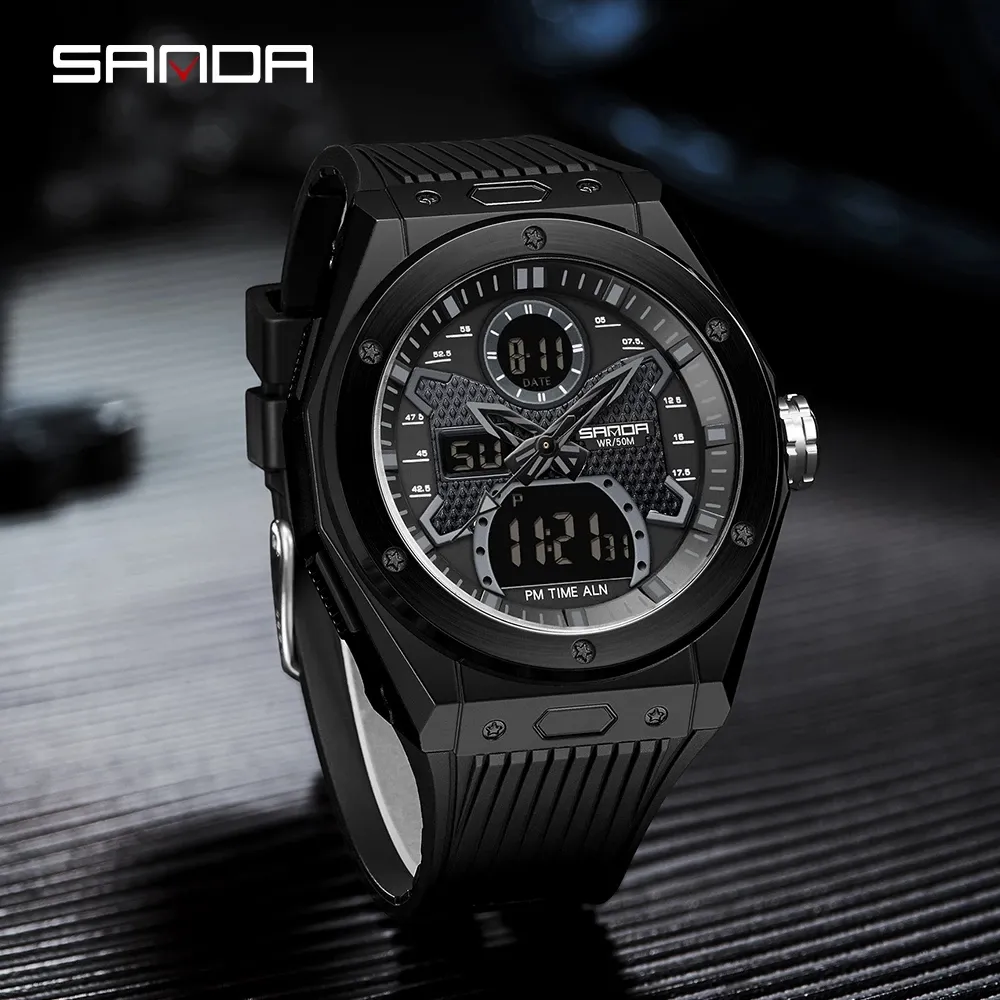 SANDA Top Brand Sports Men's Watches Fashion Quartz Watch Man ...