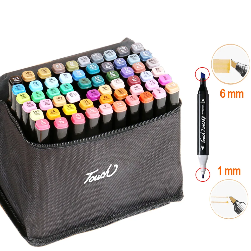 Art Markers - Dual Tip Marker Set for Drawing, Sketching, Illustration ...