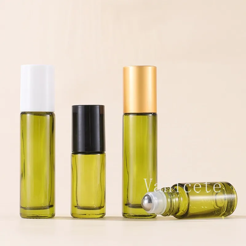 DHgate.com:5ml 10ml Glass Roll On Bottles Olive green Rolls Beaded ...