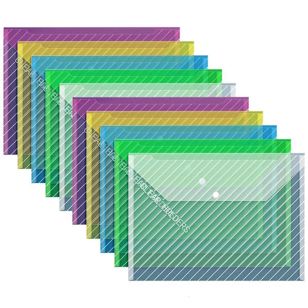 DHgate.com:10-Pack A4 Letter Waterproof Transparent File Folders with ...