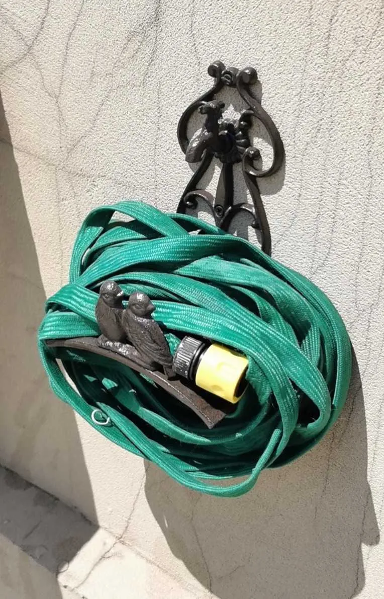 Garden Hose Holder Wall Mounted, Heavy Duty Cast Iron Hose Butler ...