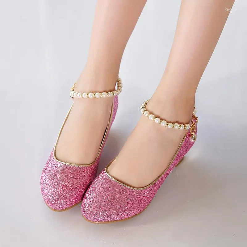 DHgate.com:Childrens Fashion Crystal Beaded Leather Heels, Perfect for ...