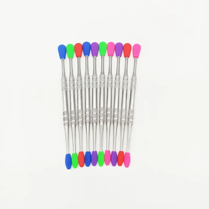 Smoking Wax Dabber Tools With Silicone Tips Silver Color About 120mm ...
