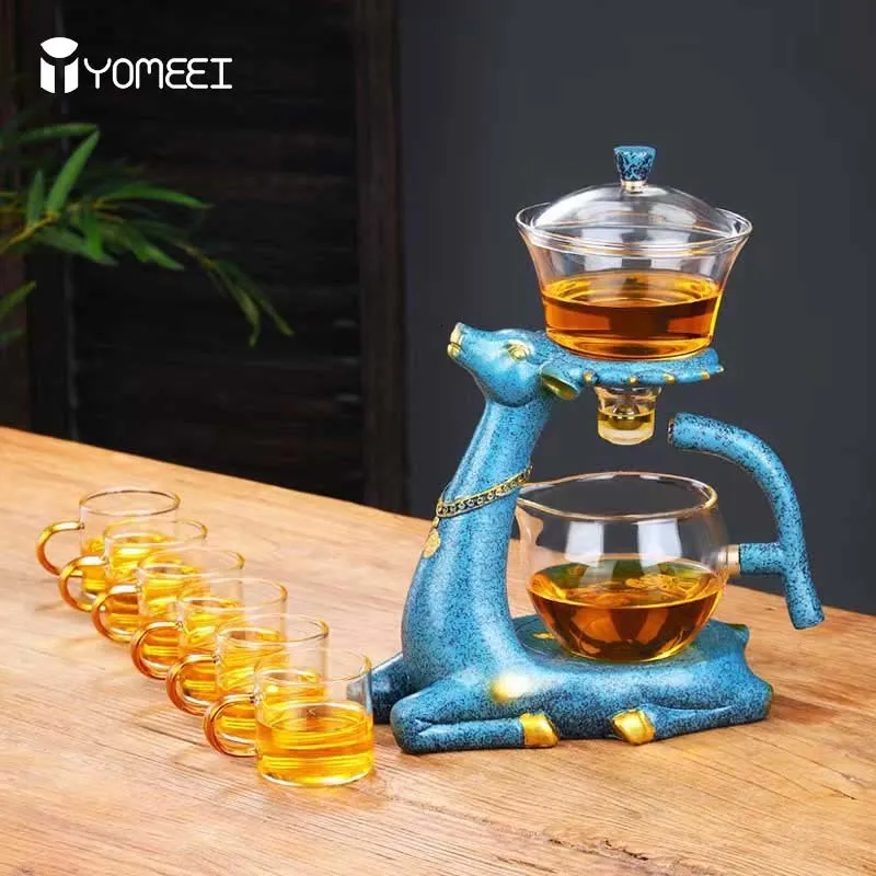 Wine Glasses YOMEEI Glass Tea Set Kung Fu Deer Heat... From Deng09, $38 ...