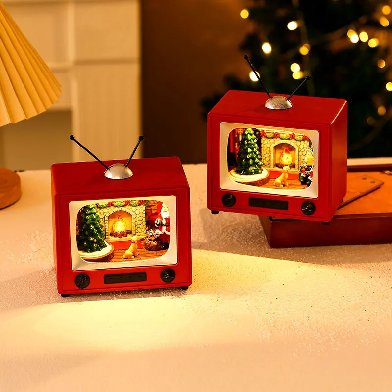 Rotary Resin Outdoor Christmas Decoration Animated Musical Tabletop ...