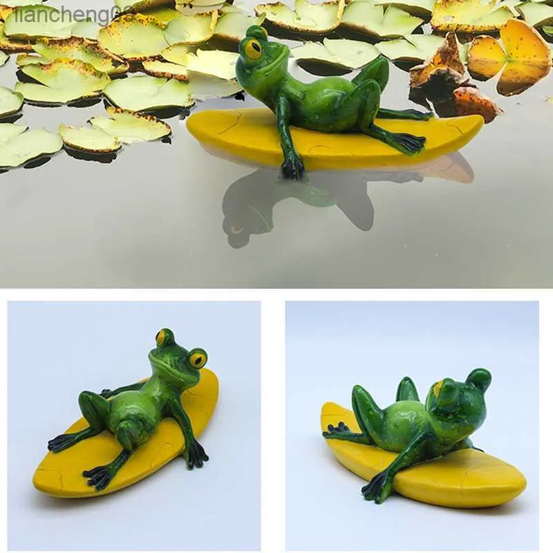 Floating Frog Decoration Figurines Animal Statue Figure For Pool Pond ...