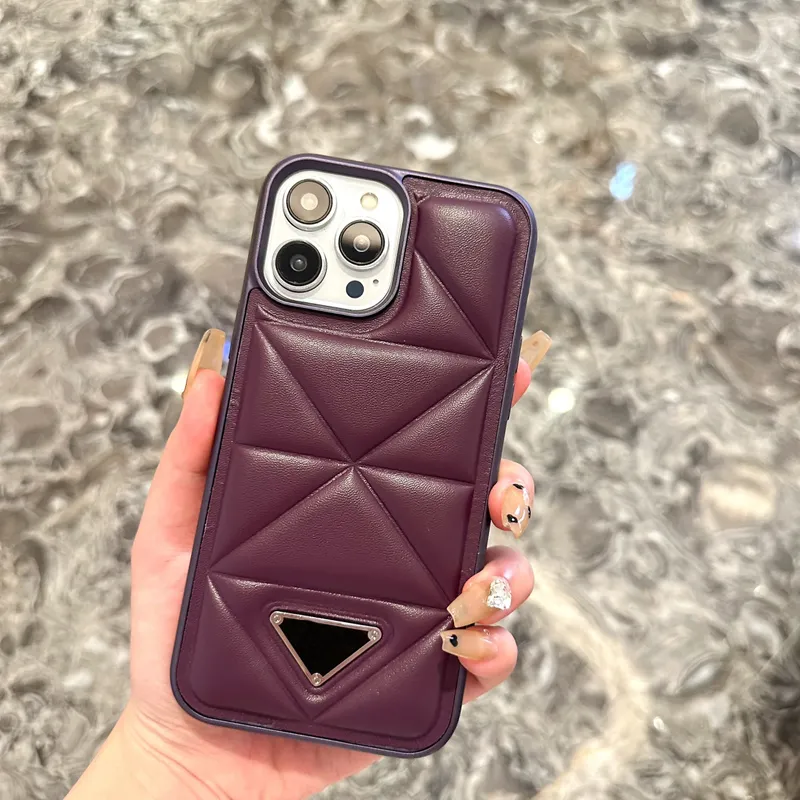 Luxury Soft Leather Triangle Phone Case For IPhone 11, 11 Pro, IPhone 8 ...