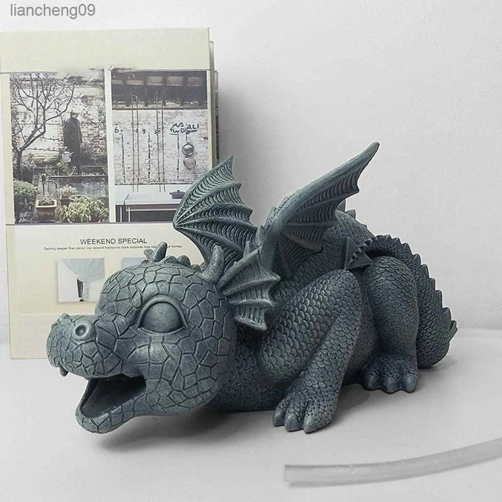 Majestic Dragon Statue Sculpture Outdoor Garden Fountain Decor For ...