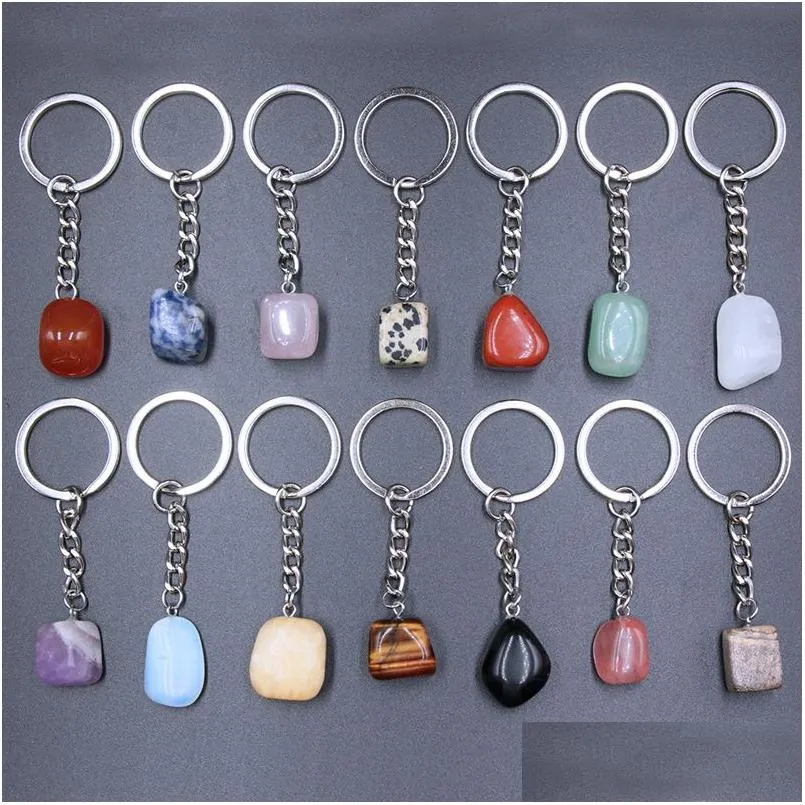 DHgate.com:Natural Stone Crystal Quartz Keychains: Unique Mineral ...