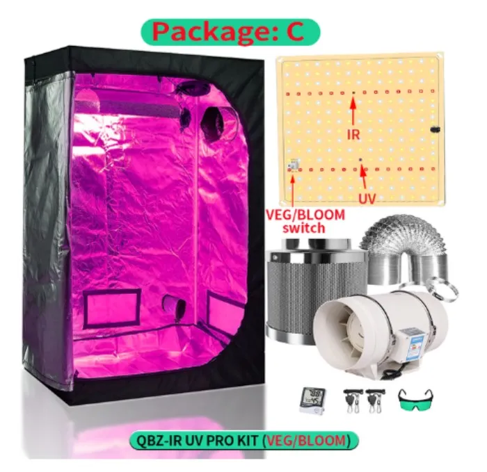 Grow Tent Box with Full Spectrum 300-2000W LED Plant Grow Light and ...