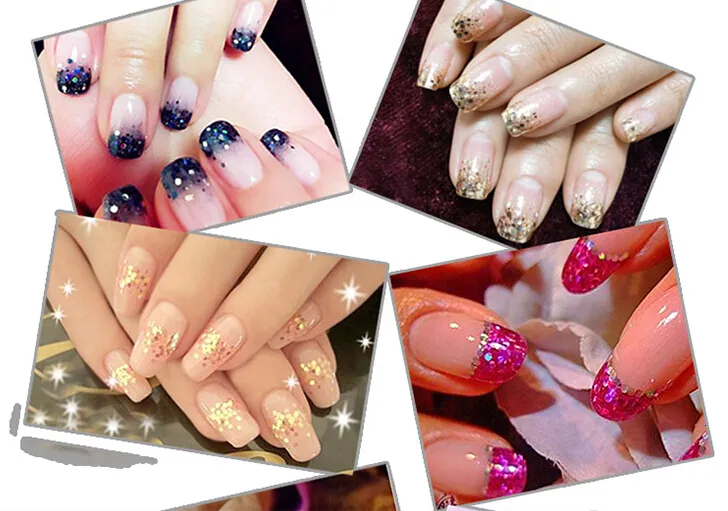 100g Nail Art Glitter Powder Set - Holographic Hexagon, Chunky Flakes, Mermaid Sparkle, Acrylic ...