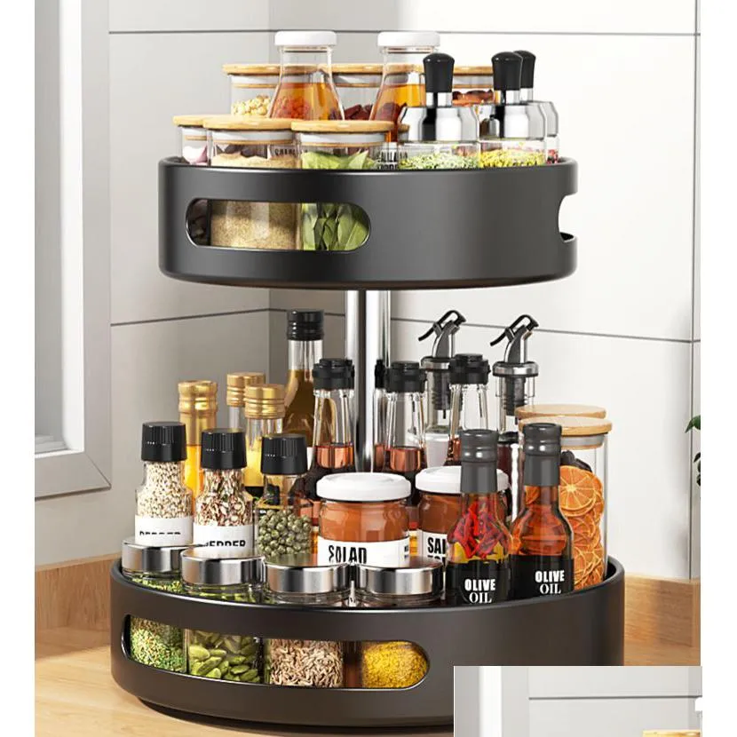 DHgate.com:Multi-Purpose 360° Rotating Kitchen Storage Rack for Spices ...
